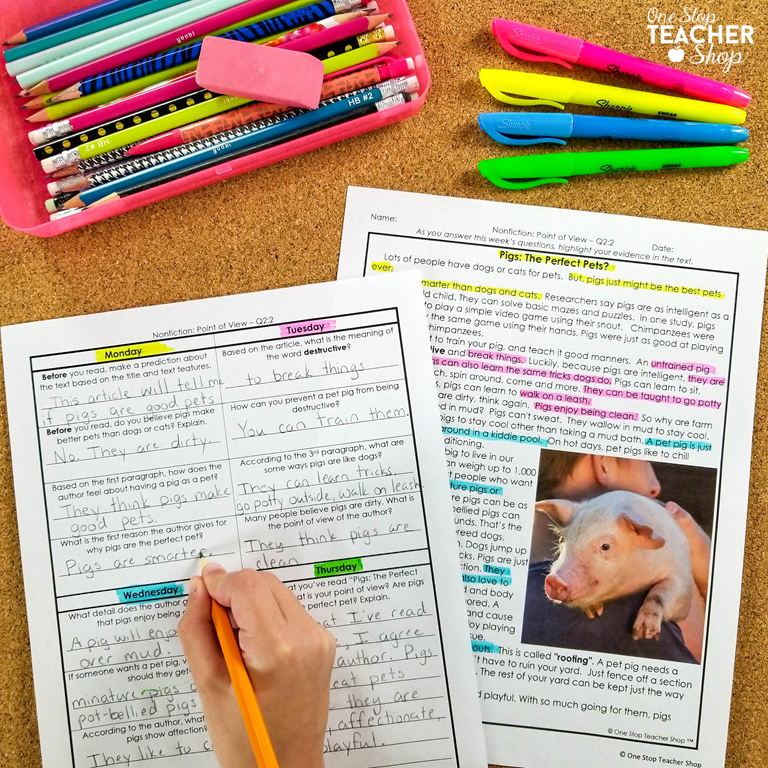 Reading Spiral Review – One Stop Teacher Shop