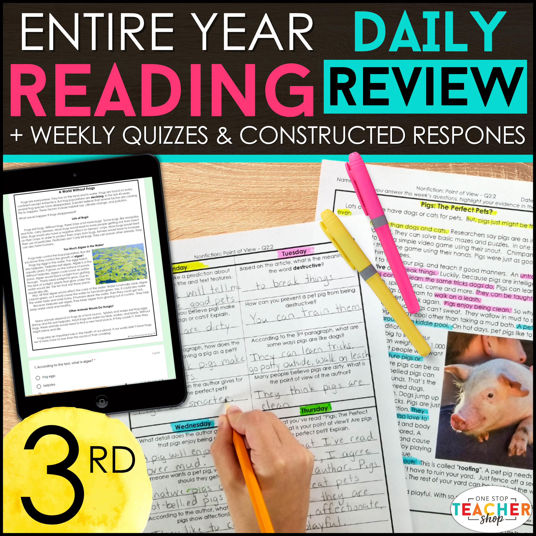 3rd Grade Reading Daily Review – One Stop Teacher Shop